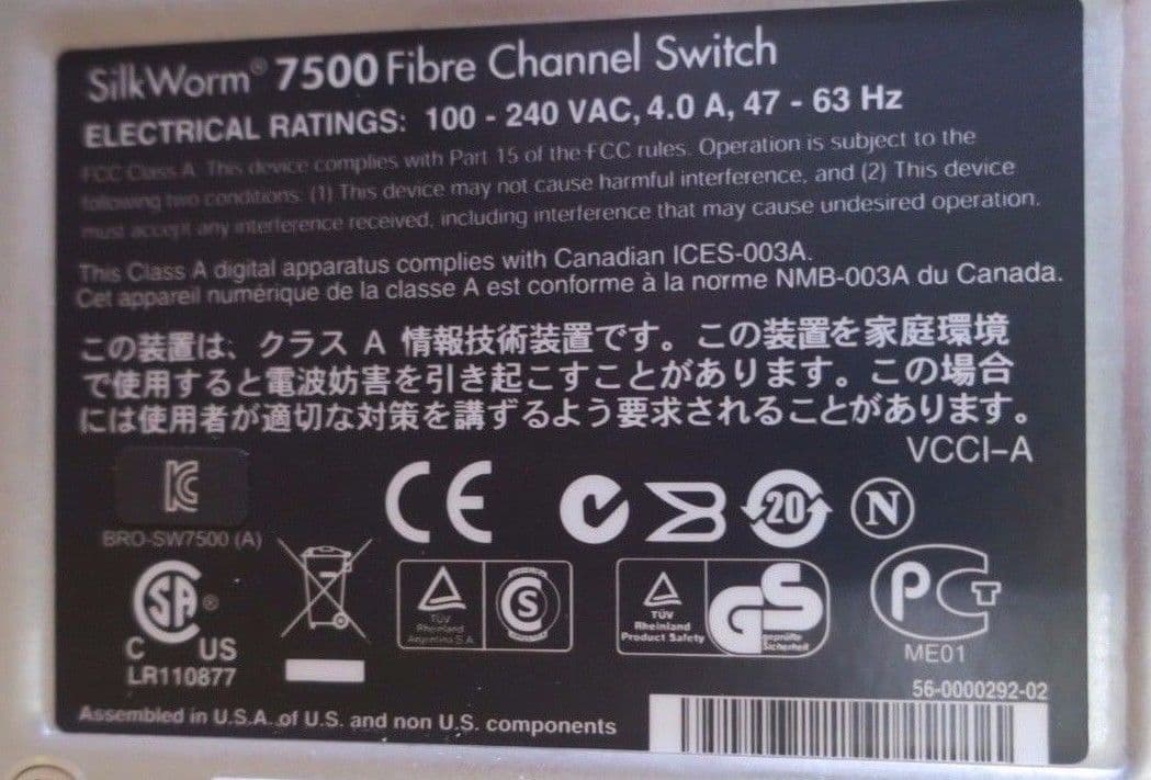 Brocade Silkworm MP-7500B 16 Active Ports 16x4Gb 2x 1Gb Ports SFP s ...