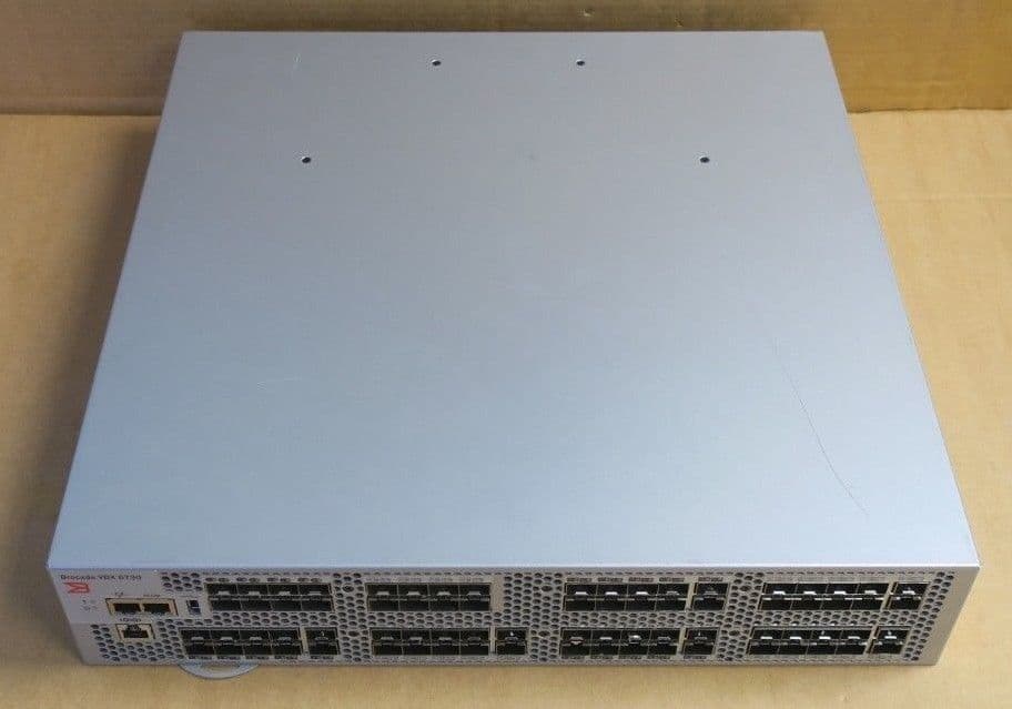 Brocade VDX 6730 BR-VDX6730-40-F 60x 1/10GbE SFP 16x FC 8Gb Port Switch