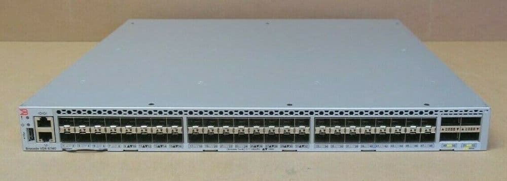 Brocade VDX 6740 BR-VDX6740-24-F 48x 10GbE SFP 4x 40Gb QSFP 1U Ethernet ...
