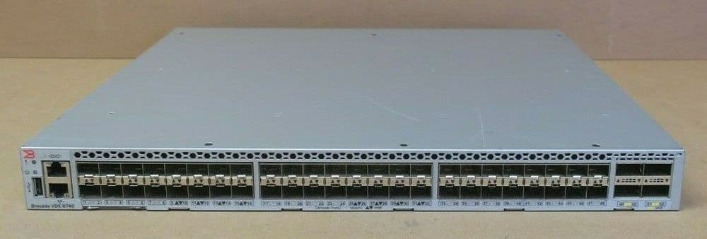 Brocade VDX 6740 BR-VDX6740-24-F 48x 10GbE SFP 4x 40Gb QSFP Ethernet Switch