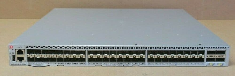 Brocade VDX 6740 BR-VDX6740-48-F 48x 10GbE SFP 4x 40Gb QSFP Ethernet Switch