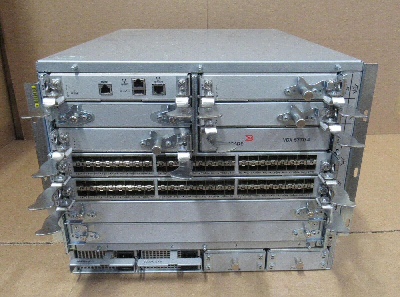 Brocade VDX 8770-4 Switch 8U 4-Slot Chassis 2x 3000W PSU - BR-VDX8770-4 ...