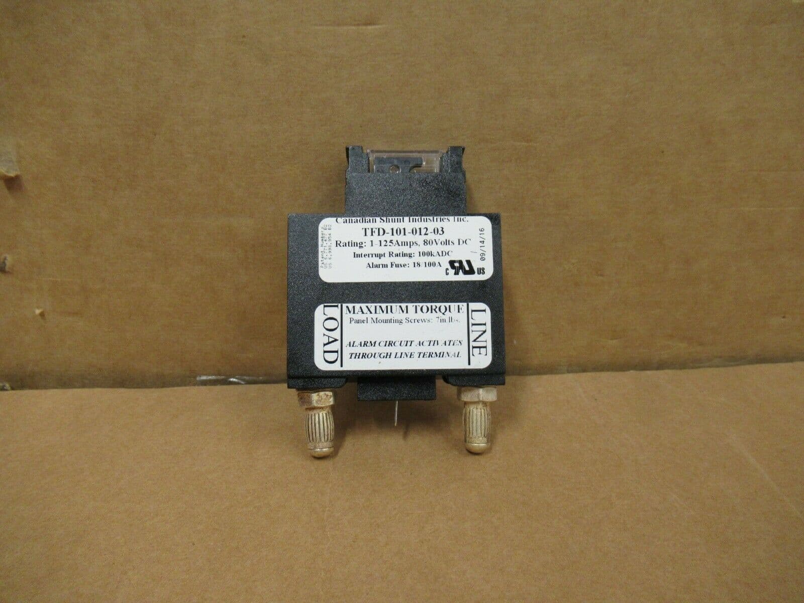 Canadian Shunt TFD-101-012-03 Fuse Fused Disconnect Upper Pin 1A to 125A
