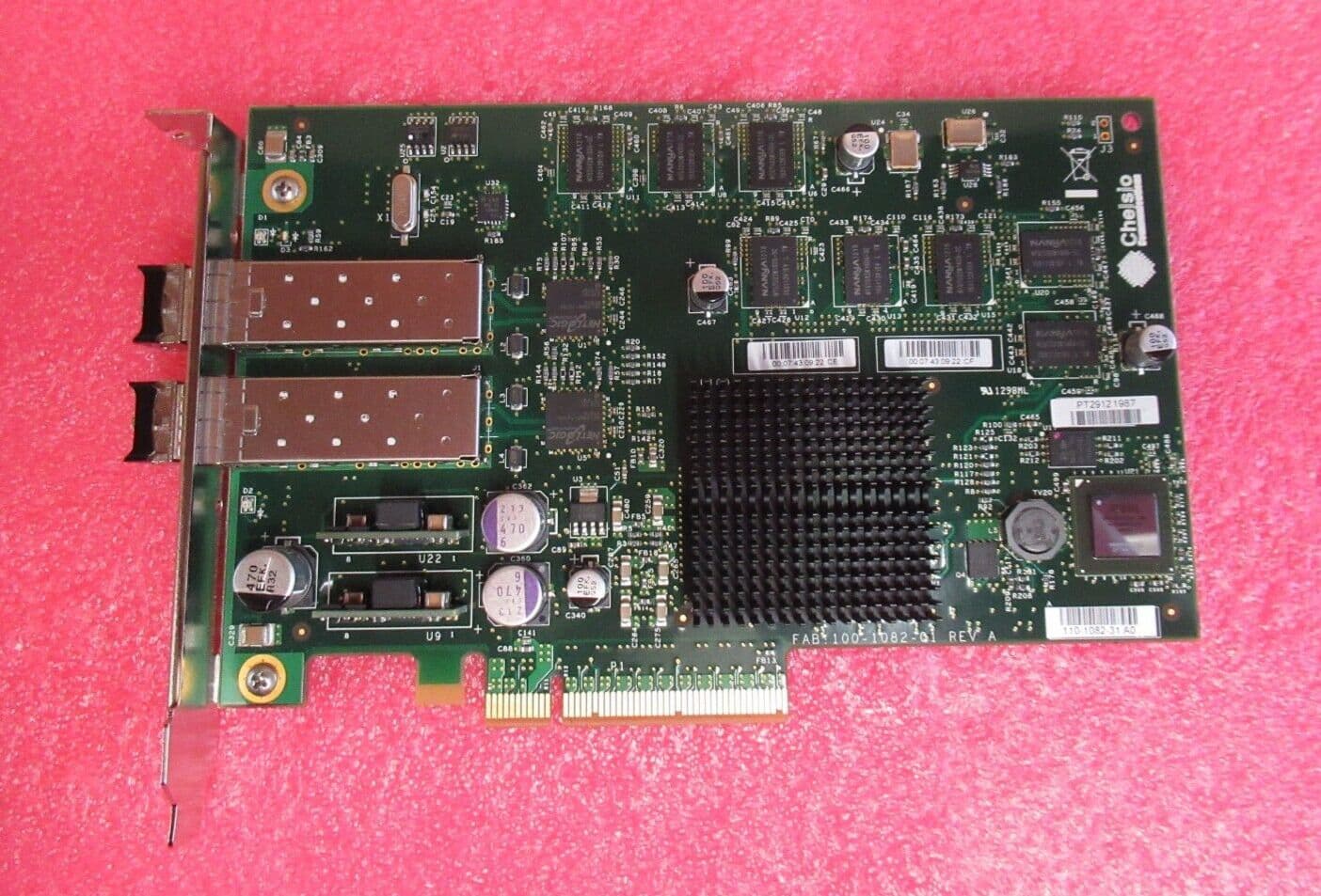 Chelsio 110-1082 110-1082-31 Dual Port 10Gb 10GBps PCI-E HBA FC Fiber ...