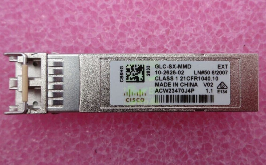Cisco 10-2626-02 GLC-SX-MMD 1Gbps 1000Base-SX Fibre LC Transceiver Module