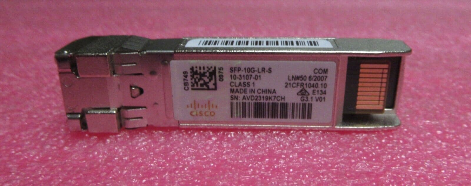 Cisco 10-3107-01 SFP-10G-LR-S 10Gbps 10GBase-LR Fiber LC SFP ...