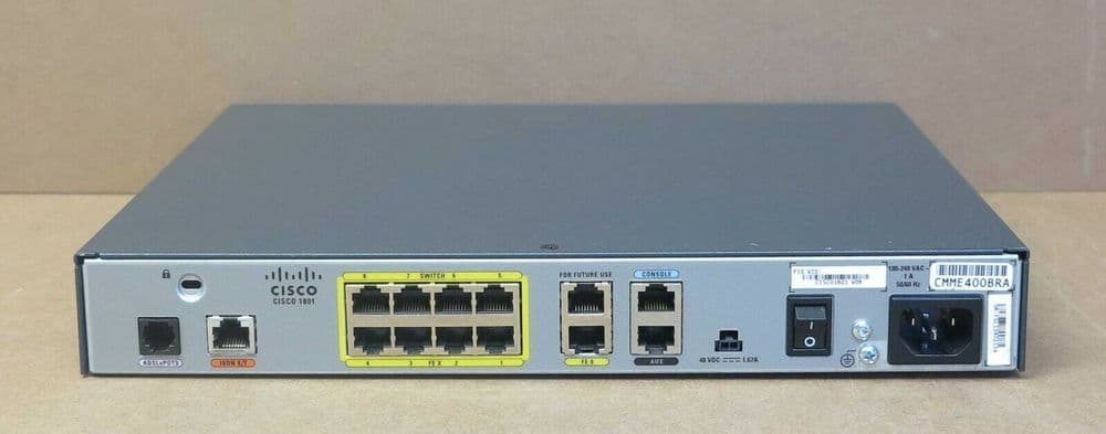 Cisco 1801/K9 1800 Series 8x 10/100Mbps Ports ISR Integrated Services ...