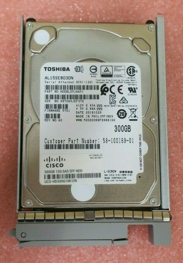 Cisco 300GB SAS 10k 12G 2 5" UCS-HD300G10K12N Hard Disk Drive HDD for ...