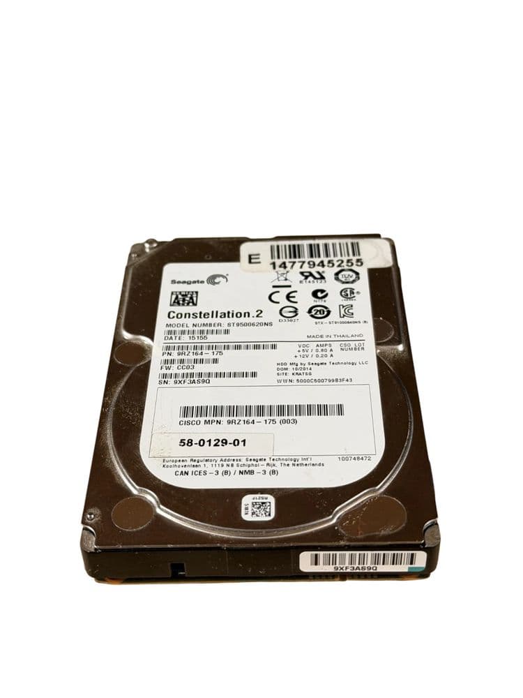 Cisco 58-0129-01 500GB 7200RPM 6GB/s SFF 2 5in Hot-Pluggable SATA Hard ...