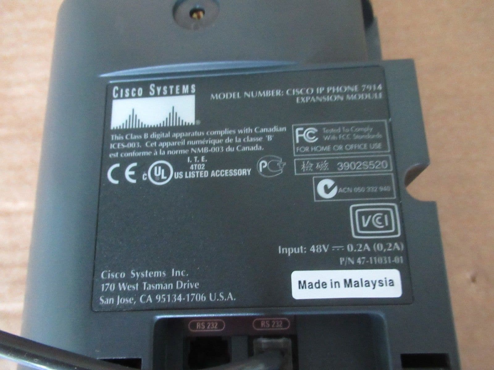 Cisco 7900 CP-7914 Series IP Phone Expansion Module CP-7914 Black