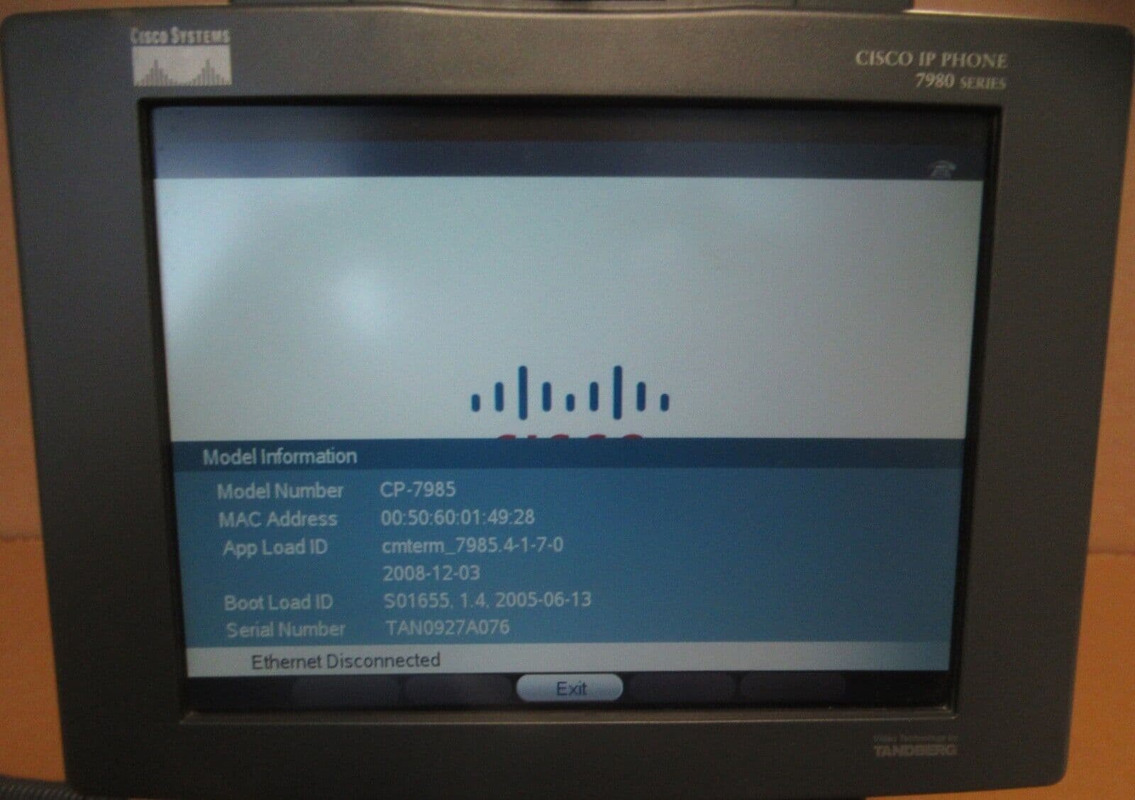 Cisco 7985G - 7980 Series Video Network Unified IP Telephone Phone VoIP ...