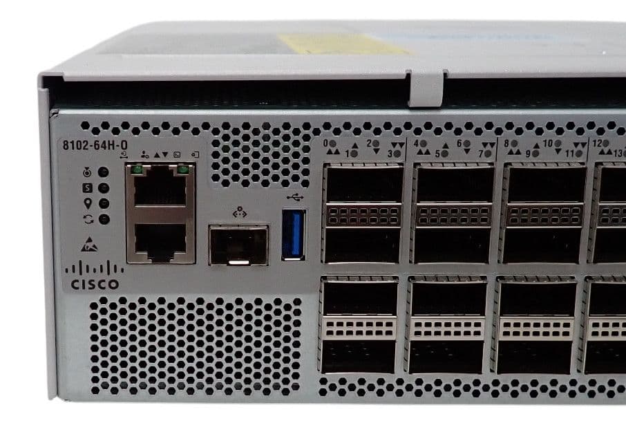 Cisco 8102-64H-O 8100 Series 64x 100GbE QSFP28 F2B 2U Router No OS