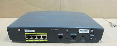 Cisco 877 Integrated Services 10/100 4 Port ADSL Wired Managed Switch