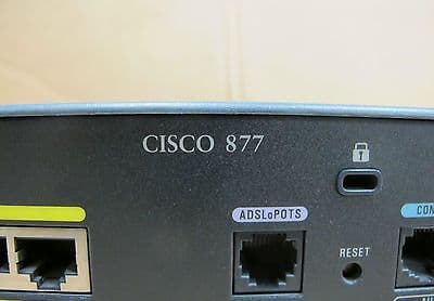 Cisco 877 Integrated Services 10/100 4 Port ADSL Wired Managed Switch