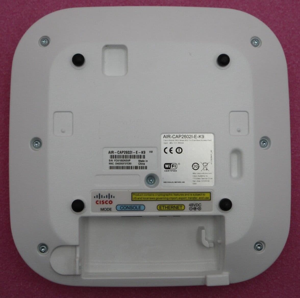 Cisco AIR-CAP2602I-E-K9 802 11a/b/g/n 2 4G/5G Dual Band Wireless ...