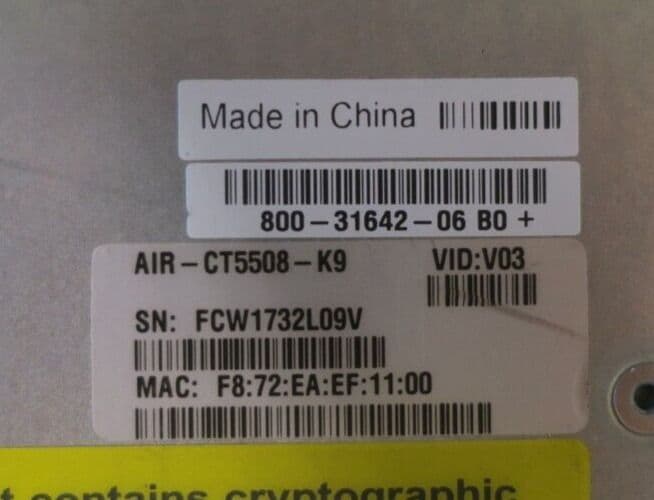 Cisco AIR-CT5508-K9 5500 5508 Wireless LAN Controller 8x SFP 12 AP Licensed