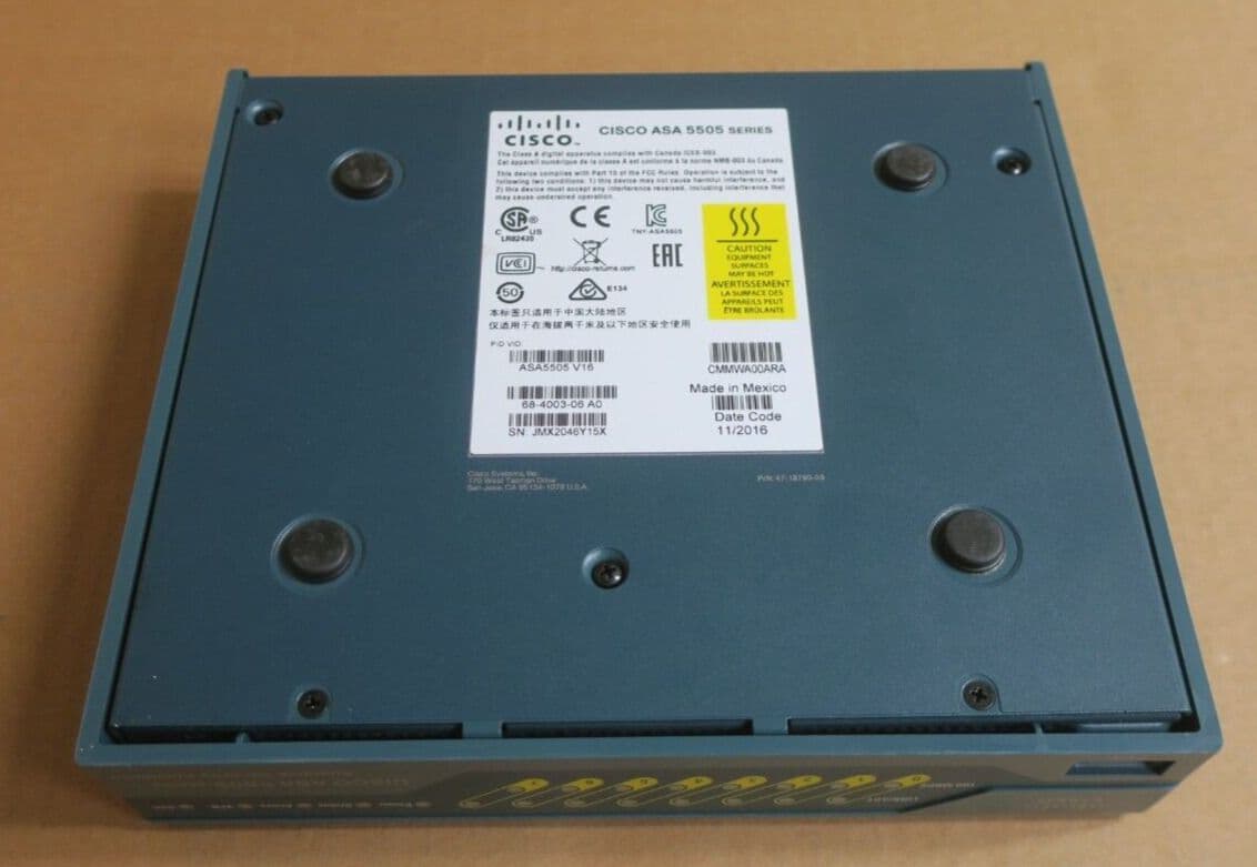 Cisco ASA 5505 Adaptive Security Appliance 8x FE RJ45 W/ 2 PoE ASA5505 ...