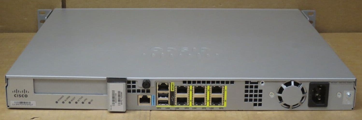 Cisco ASA5512-X Adaptive Security Appliance 1U Firewall 120GB SSD 6 Port