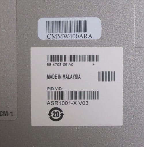 Cisco ASR1001-X Aggregation Service Router 6x 1GE SFP 2x 10GE SFP Port ...