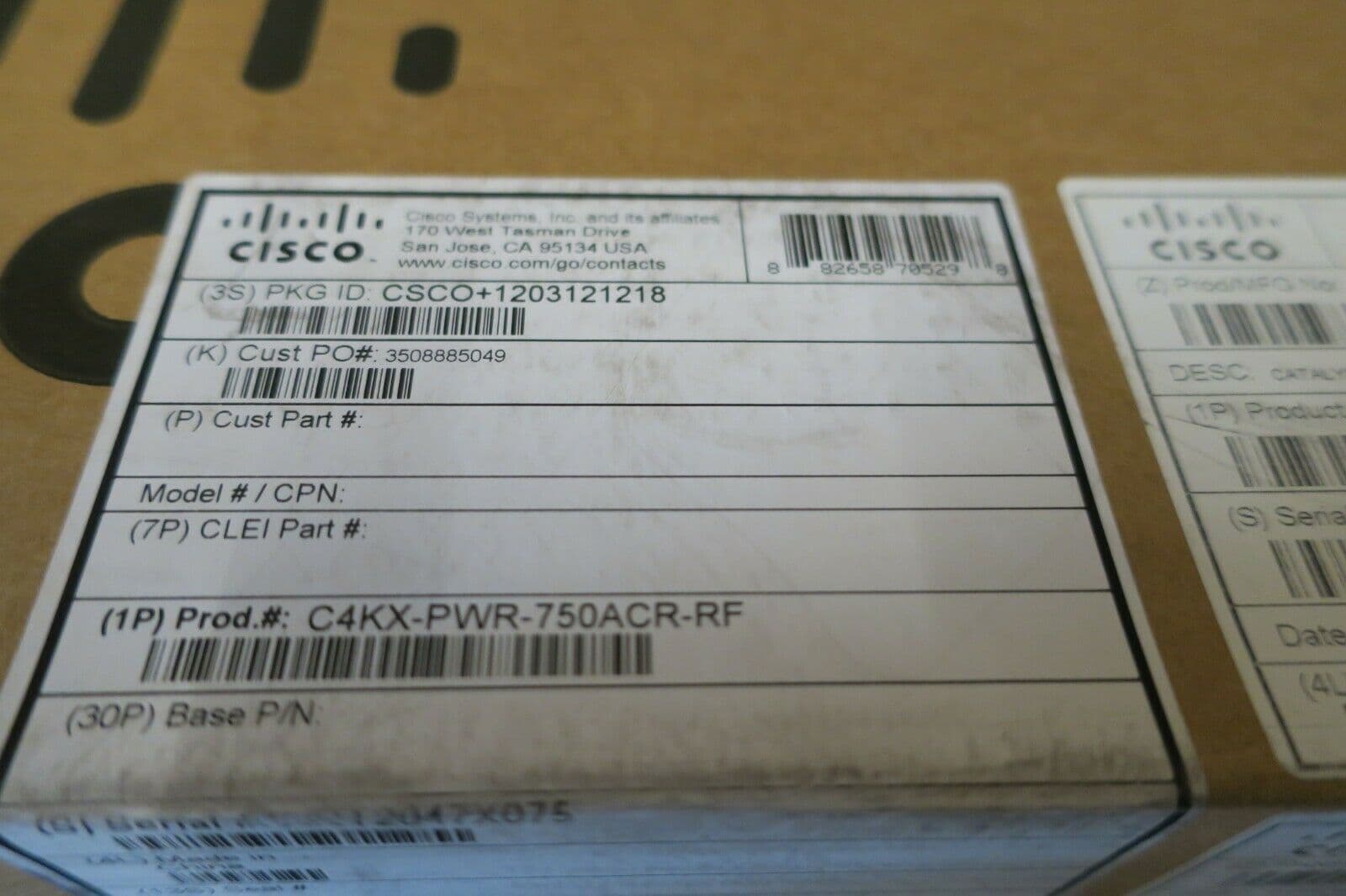 Cisco C4KX-PWR-750AC-R 750W AC Power Supply for 4500-X Series Switches