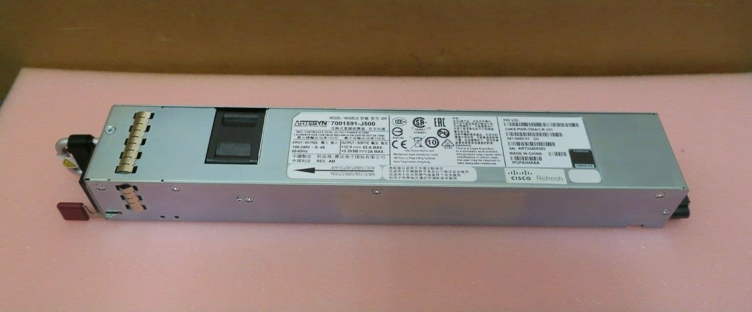 Cisco C4KX-PWR-750AC-R 750W AC Power Supply for 4500-X Series Switches ...