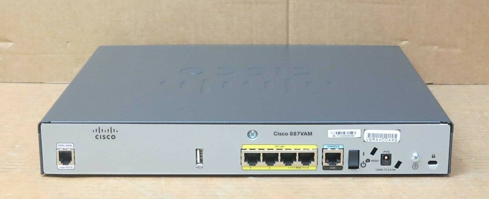 Cisco C887VAM-K9 880 Series ISR Integrated Services Router ADSL2 ADSL2 ...