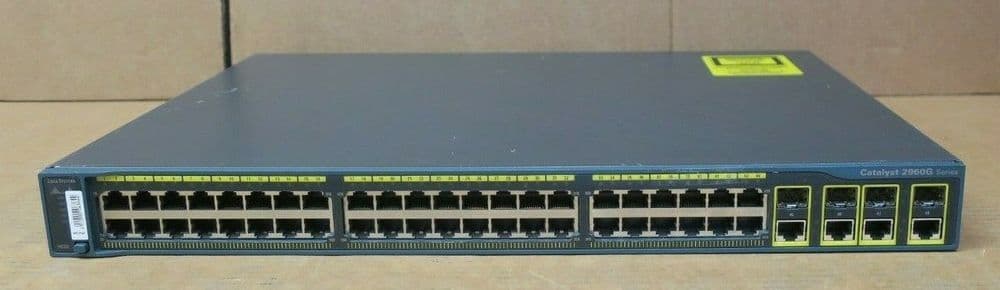 Cisco Catalyst 2960 WS-C2960G-48TC-L 44-Port Gigabit 4xSFP Dual Purpose ...