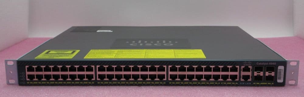 Cisco Catalyst 4948 WS-C4948E 48x 1GbE RJ45 4x 1GbE SFP 1U Gigabit Switch