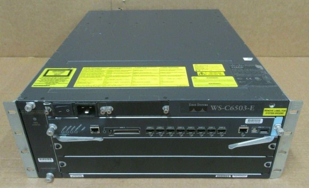 Cisco Catalyst 6500 Series WS-C6503-E 3-Slot PWR-1400-AC WS-SUP3Z-GE-3B