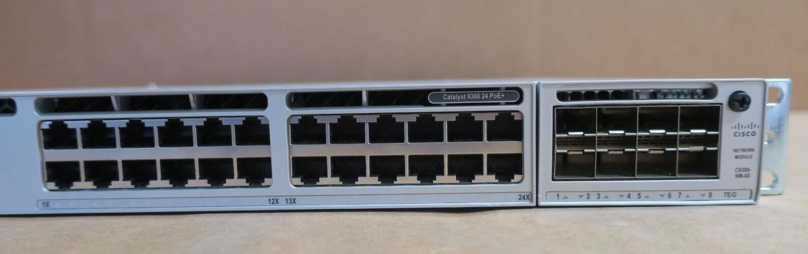 Cisco Catalyst C9300-24PE- 24x 1GbE PoE Switch 8x 10GE SFP C9300-NM-8X ...