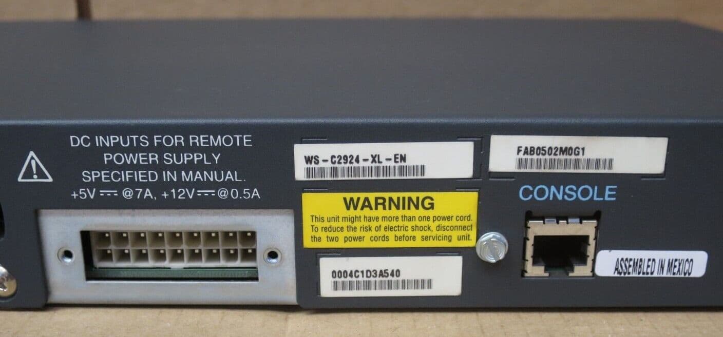 Cisco Catalyst WS-C2924-XL-EN 24-Port 10/100 1U Rackmount FastEthernet ...