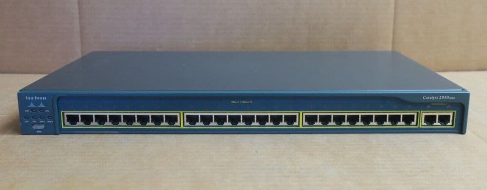 Cisco Catalyst WS-C2950T-24 24x 10/100 RJ45 2x 1GbE RJ45 Port Network ...