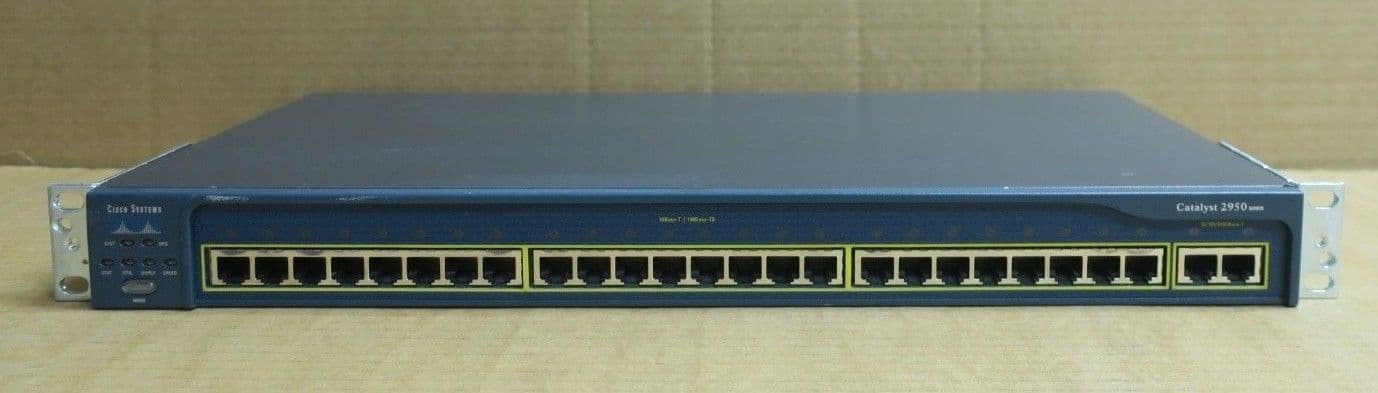 Cisco Catalyst WS-C2950T-24 2950T 24x 10/100 2x 10/100/1000 1U ...