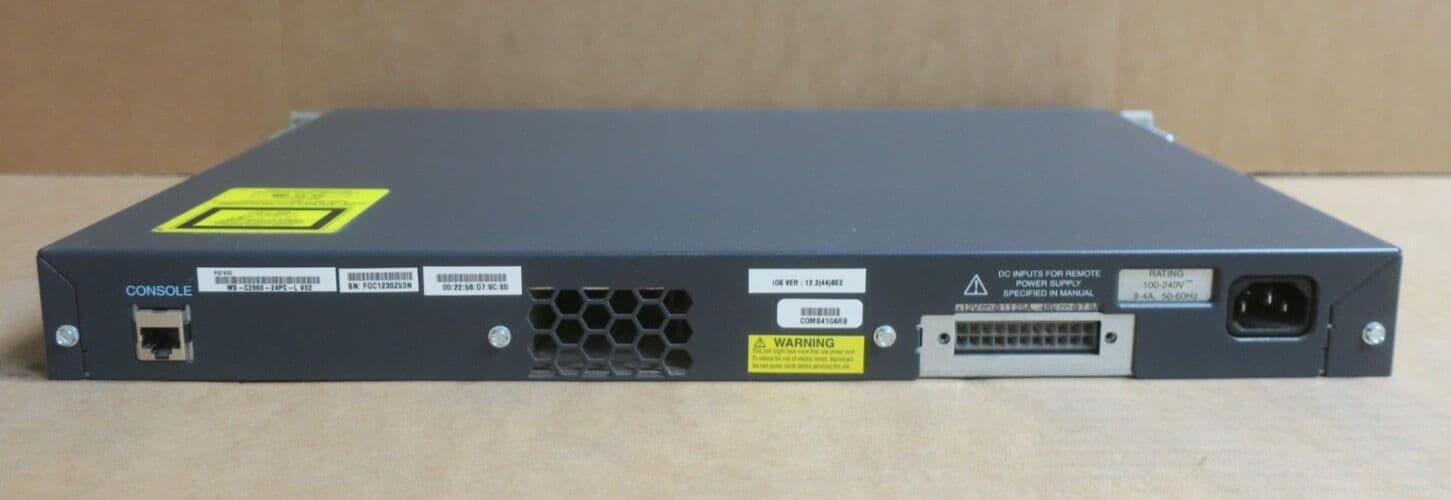 Cisco Catalyst WS-C2960-24PC-L 24x 10/100 PoE 2x 1GE Combo Port Network ...