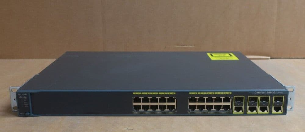 Cisco Catalyst WS-C2960G-24TC-L 2960G 24x 1GbE 4x 1Gb Combo SFP Port Switch