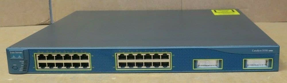 Cisco Catalyst WS-C3550-24-SMI 3550 24-Port Fast Ethernet 2x GBIC Ports ...