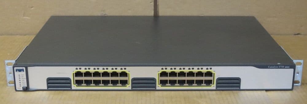 Cisco Catalyst WS-C3750G-24T-S 24-Port Managed 10/100/1000 1GbE Ethernet Switch