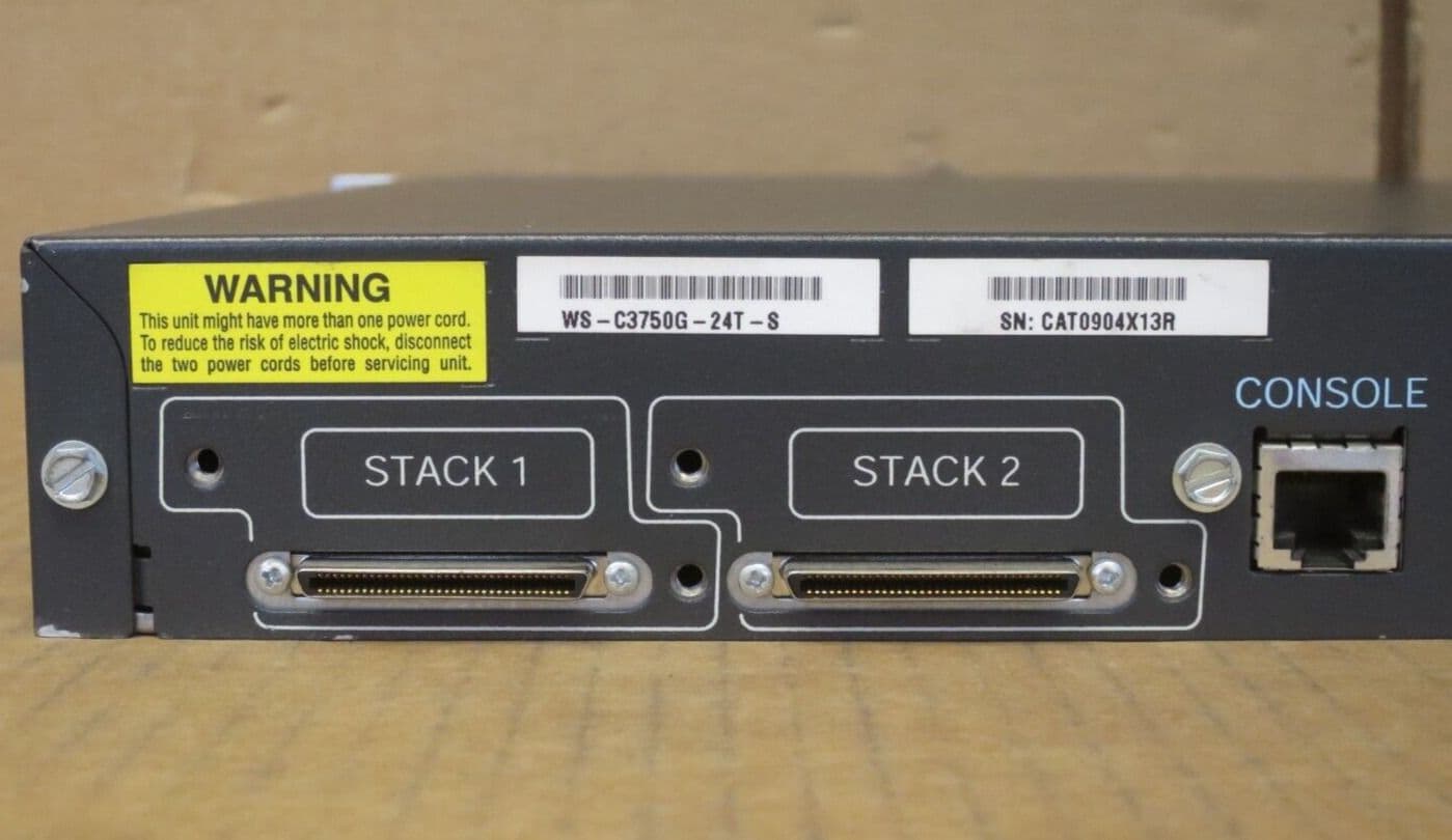 Cisco Catalyst WS-C3750G-24T-S 24-Port Managed 10/100/1000 1GbE Ethernet Switch