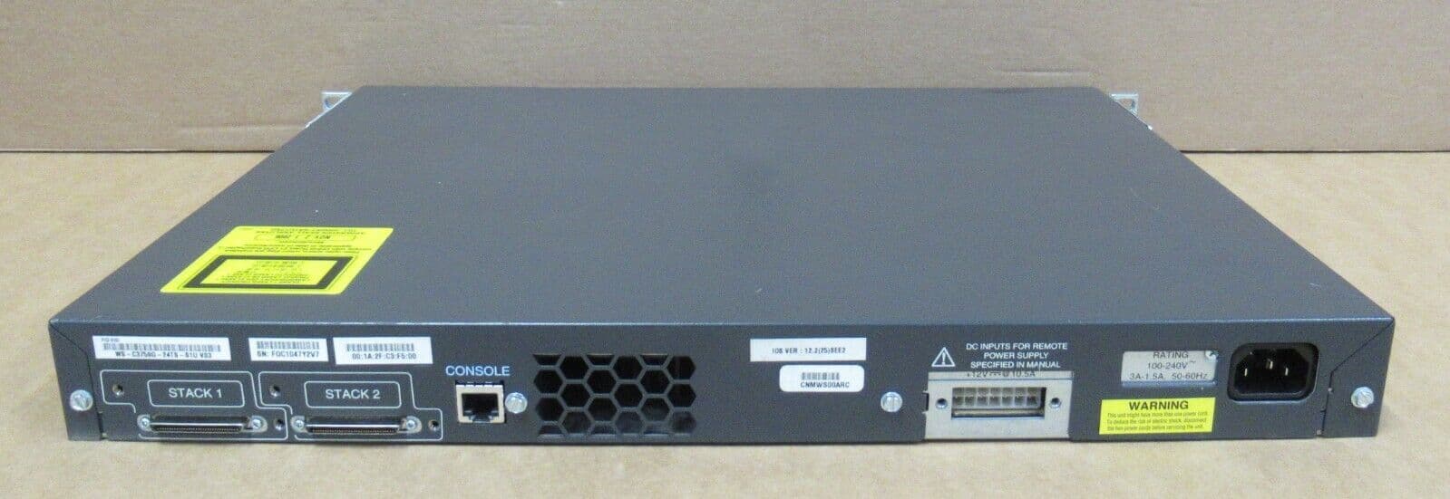 Cisco Catalyst WS-C3750G-24TS-S1U 24-Port Managed 10/100/1000 Ethernet ...