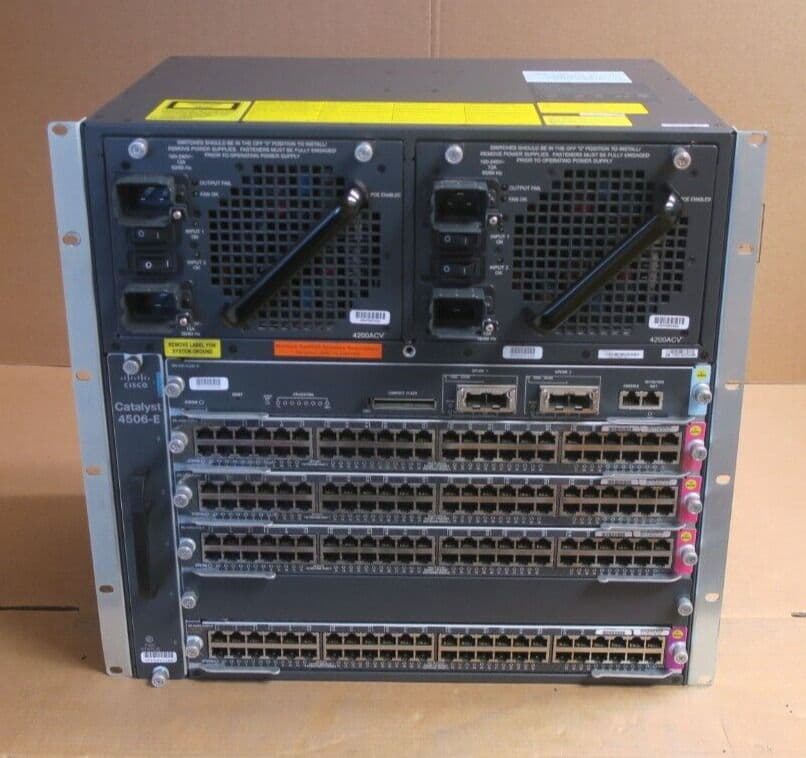 Cisco Catalyst WS-C4506-E Six-Slot Switch Chassis WS-X45-SUP6L-E Modules