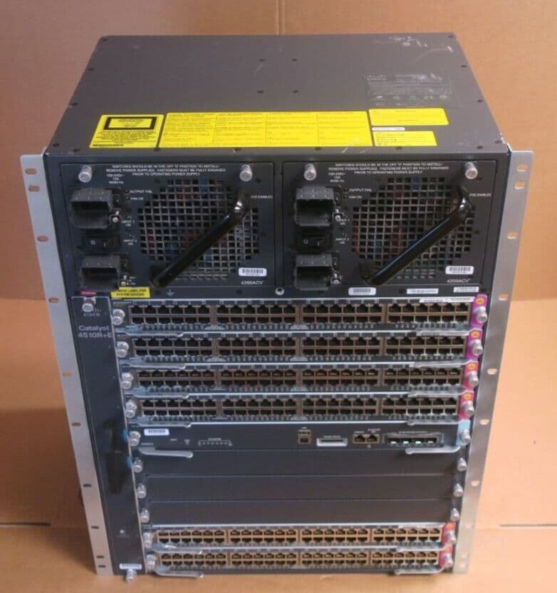 Cisco Catalyst WS-C4510R E 10-Slot Switch Chassis WS-X45-SUP7-E Modules ...
