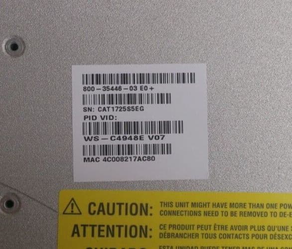 Cisco Catalyst WS-C4948E 48x 1Gb Ethernet RJ45 4x 1/10G SFP L3 2 x PSU ...