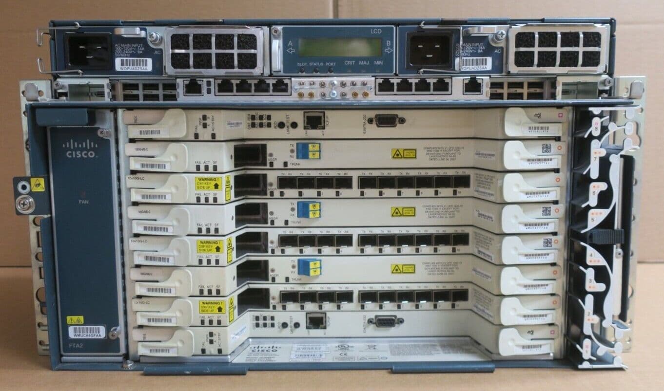 Cisco CPT M6 Shelf Assembly 15454-M6-SA with 2x TSC-E 3x 100G-ME-C 3x ...