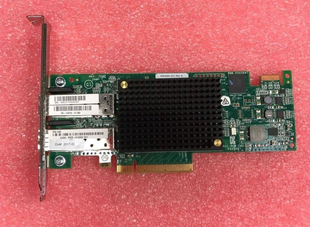 Cisco Dual Port 16Gb FC Network Card HBA 74-12418-01 UCSC-PCIE-E16002 ...