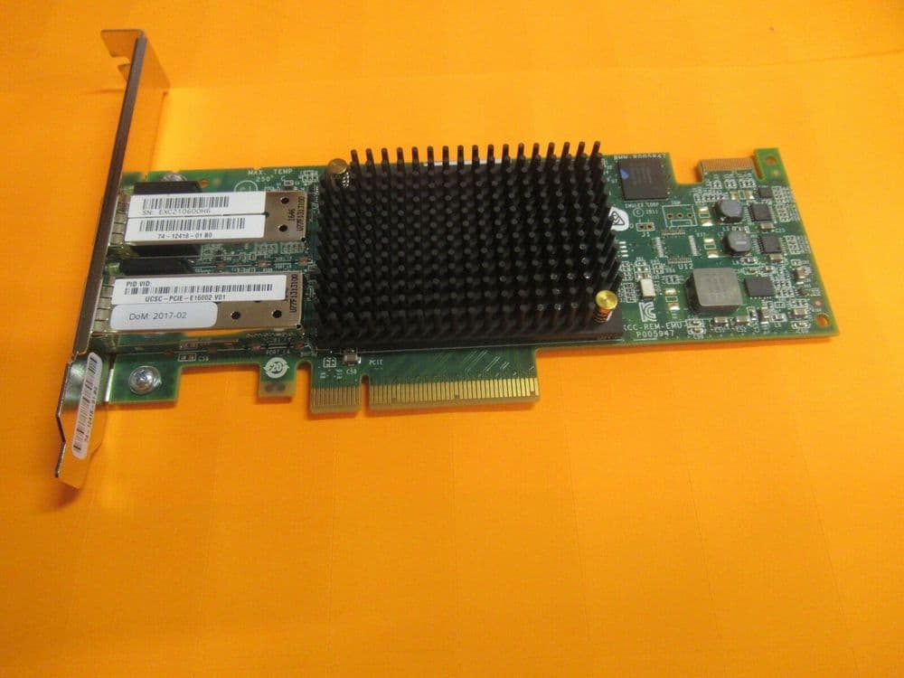 Cisco Dual Port 16Gb FC Network Card HBA 74-12418-01 UCSC-PCIE-E16002 ...