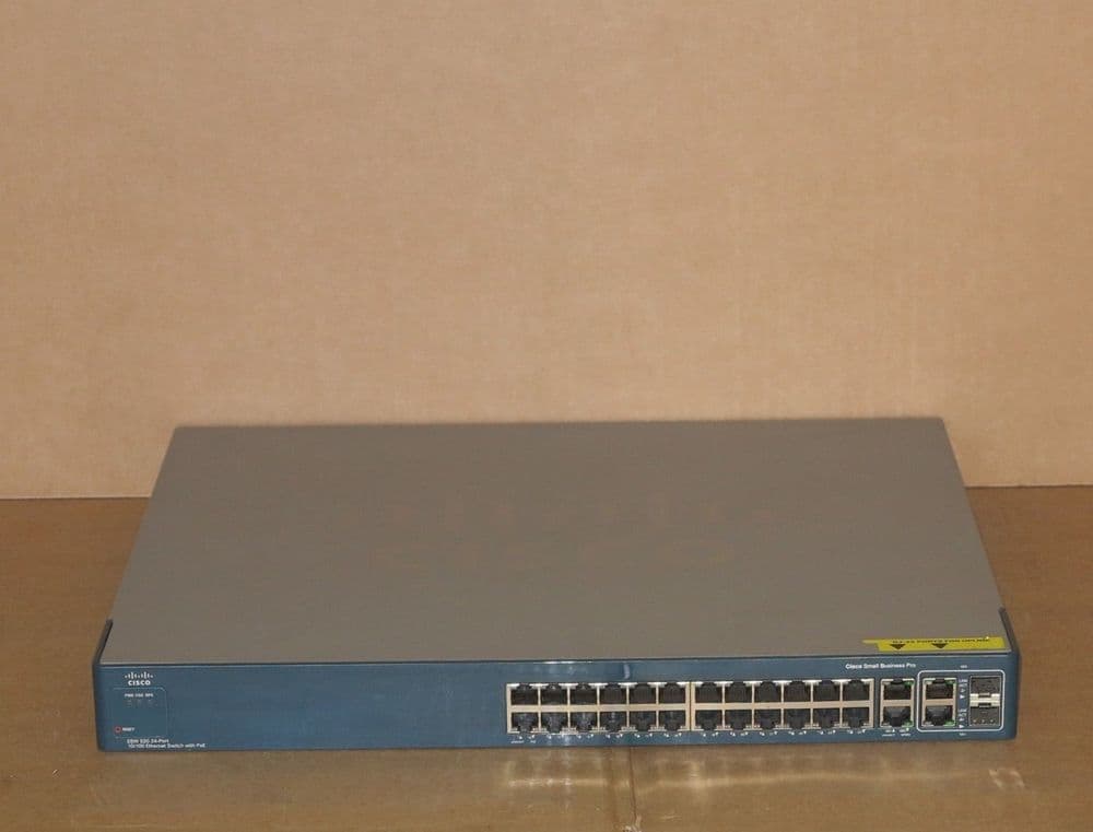 Cisco ESW-520-24P-K9 24-Port Fast Ethernet 2 Gigabit Combo SFP PoE Switch