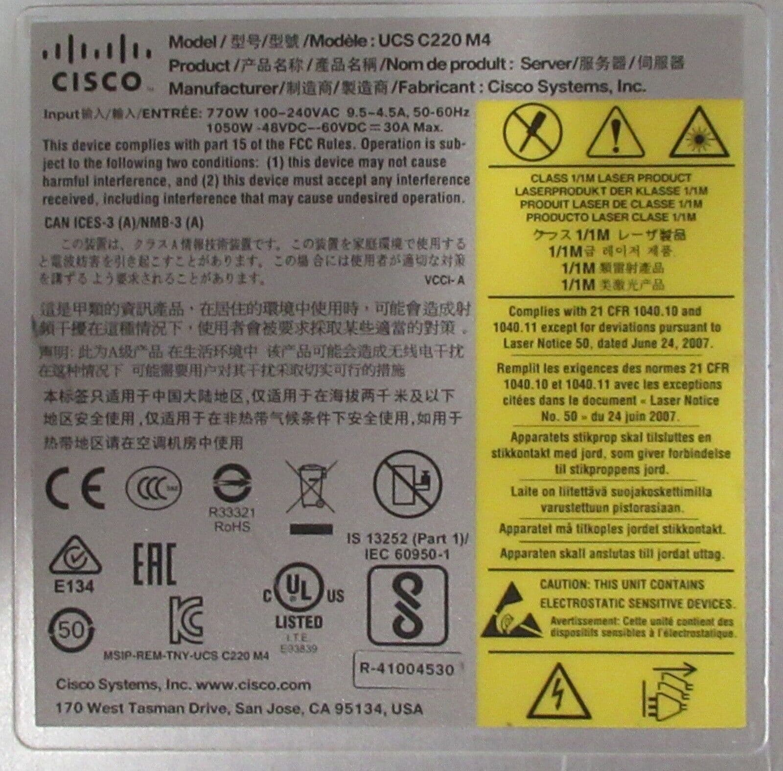 Cisco Expressway E CE1100 1U Server 8x2 5" 2x E5-2600 v3 / v4 24x DDR4 ...
