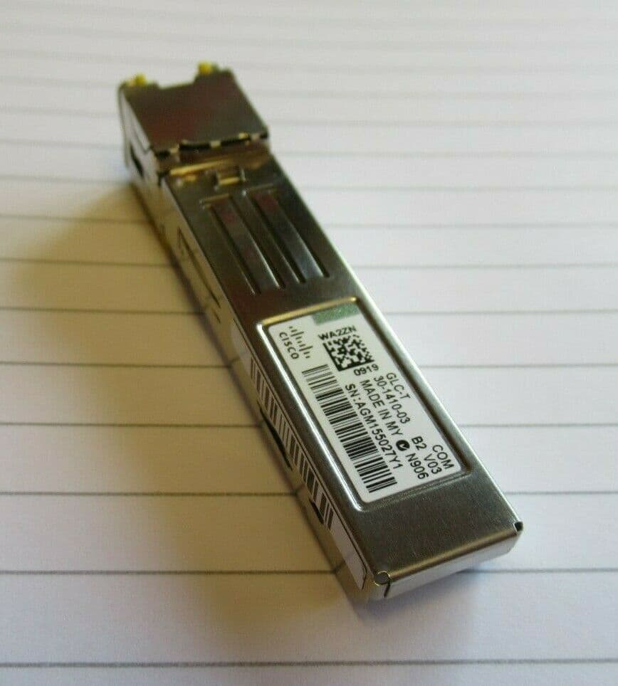 Cisco GLC-T 1Gbps 1000Base-T 100m RJ45 SFP Transceiver Module 30-1410-03