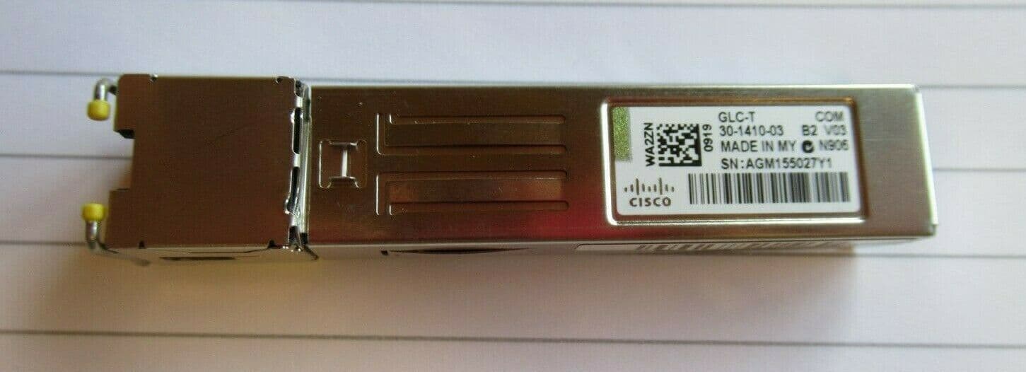 Cisco GLC-T 1Gbps 1000Base-T 100m RJ45 SFP Transceiver Module 30-1410-03
