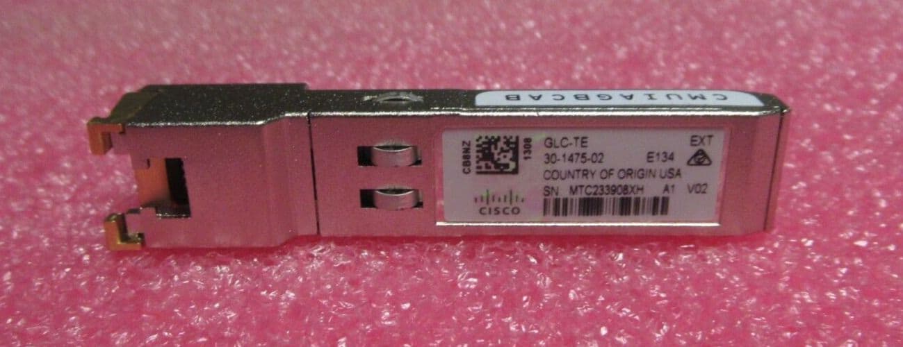 Cisco GLC-TE 30-1475-02 1000Base-T 1Gbps RJ-45 SFP GBIC Transceiver Module